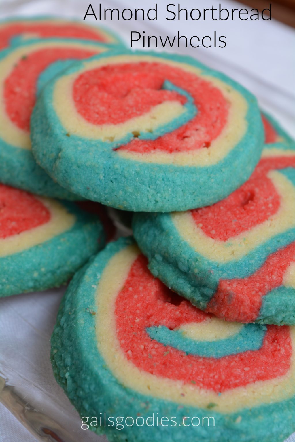 Almond Shortbread Pinwheels - Gail's Goodies