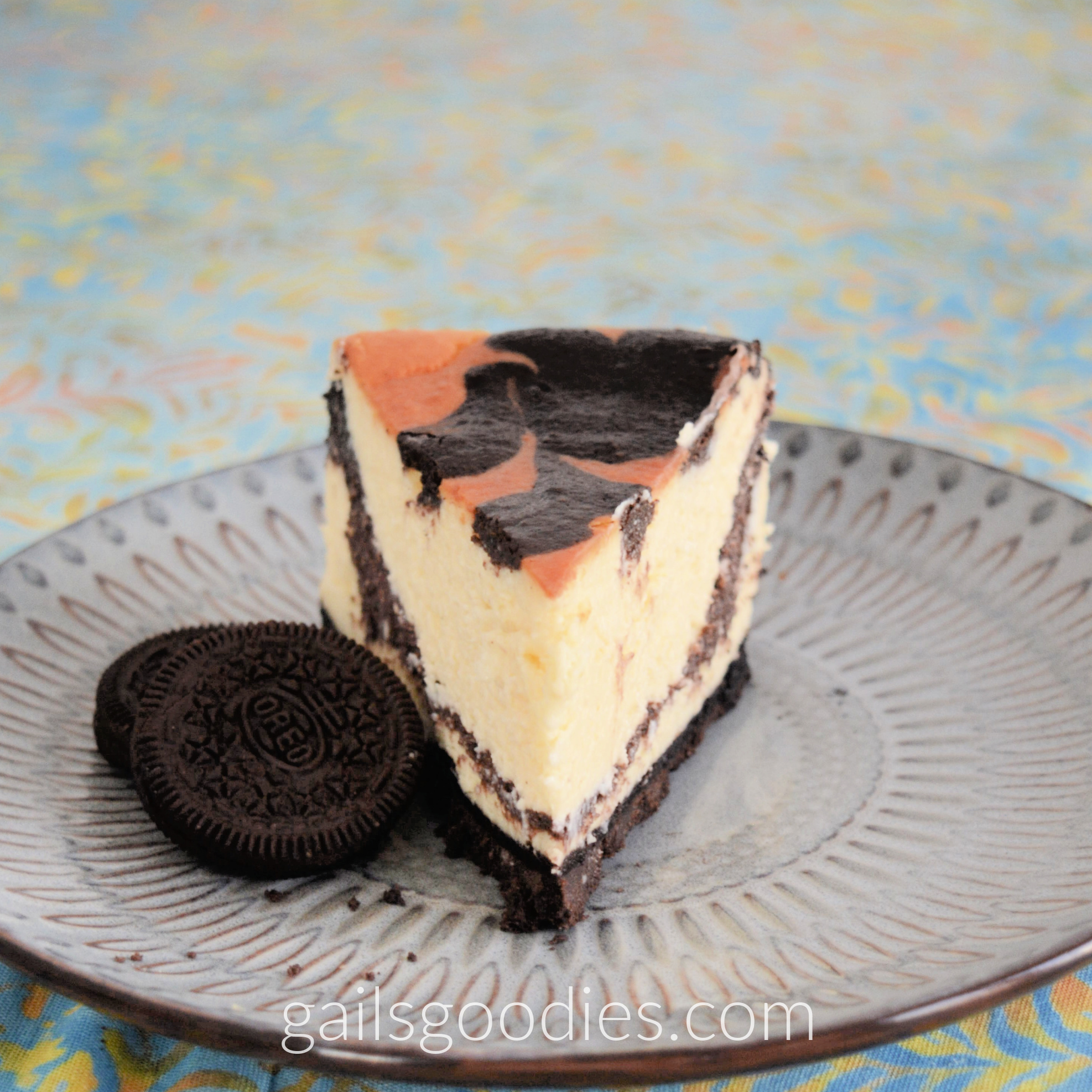 Oreo Swirled Cheesecake - Gail's Goodies