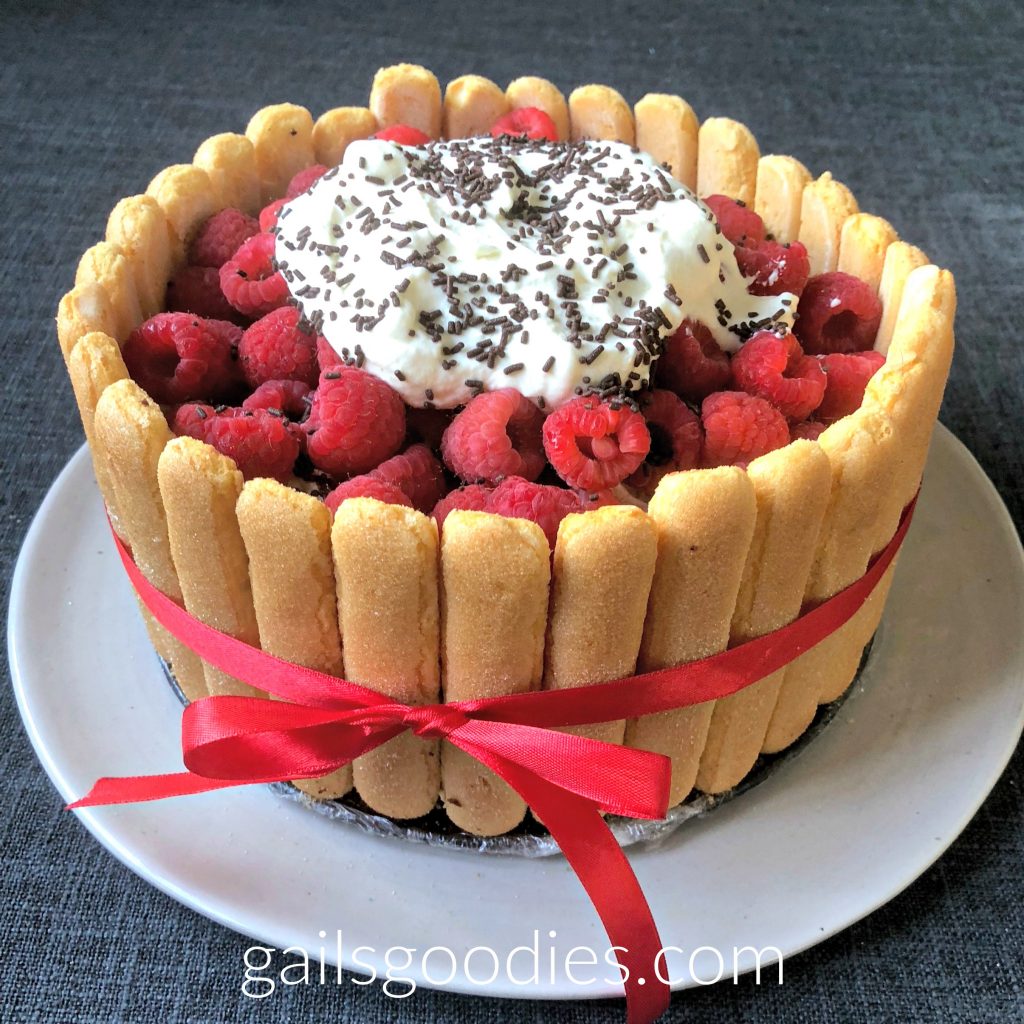 Easy Chocolate Raspberry Charlotte - Gail's Goodies