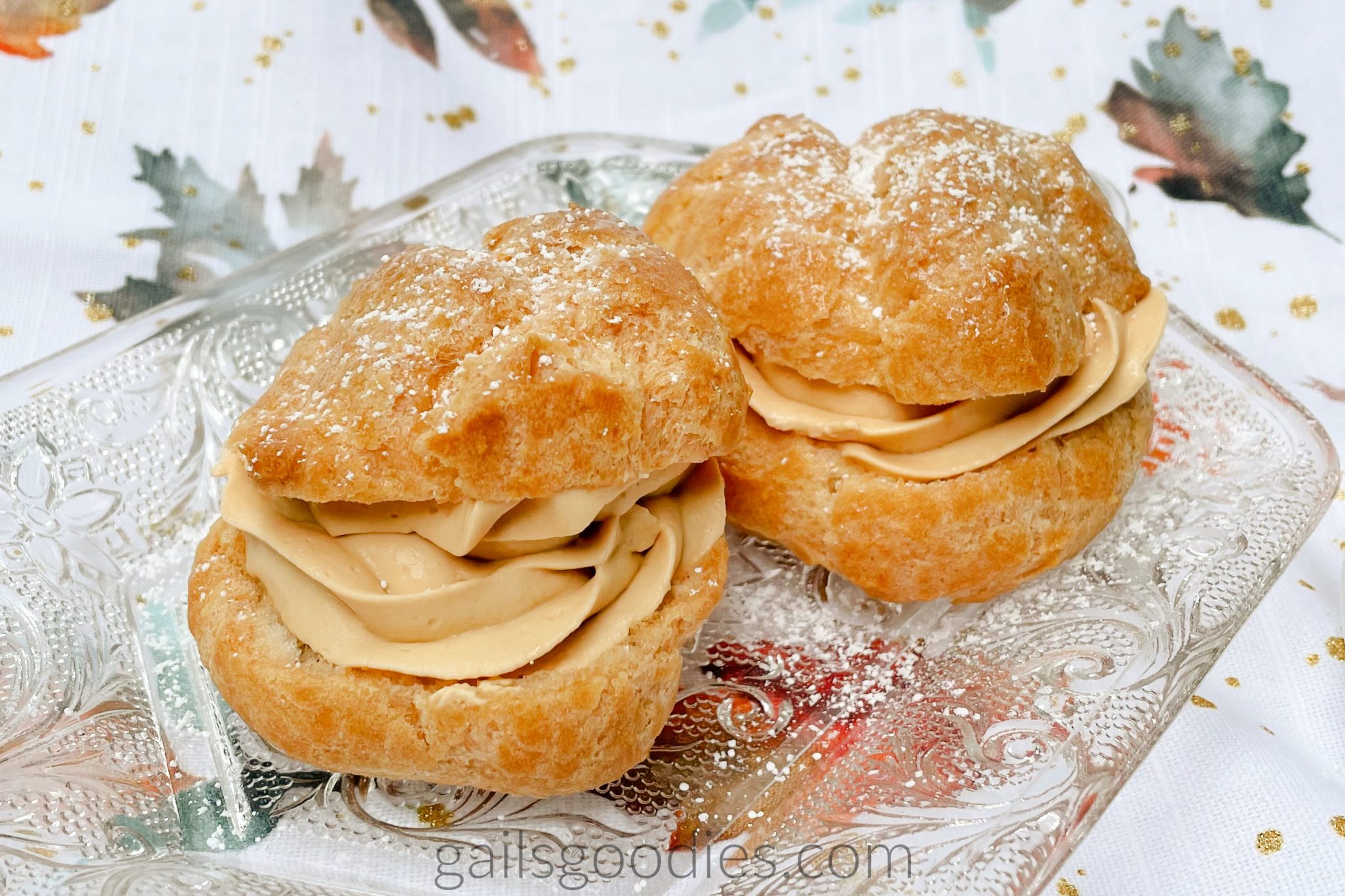 Caramel Apple Cream Puffs - Gail's Goodies